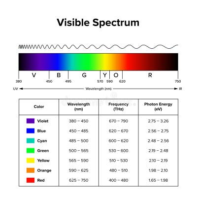 Visible Spectrum, Diagram of the Visible Light and of the Spectral ...