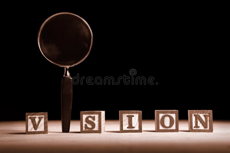 Vision stock image. Image of alphabet, glass, wooden - 16383461