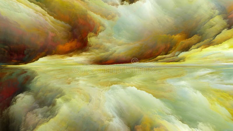 Vision of Abstract Landscape Stock Illustration - Illustration of ...