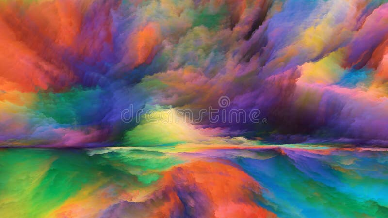 Vision of Abstract Landscape Stock Illustration - Illustration of ...