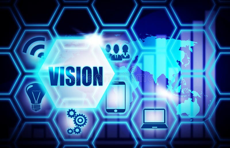 Vision Future Background Abstract Blue Concept Solution Eye Stock ...