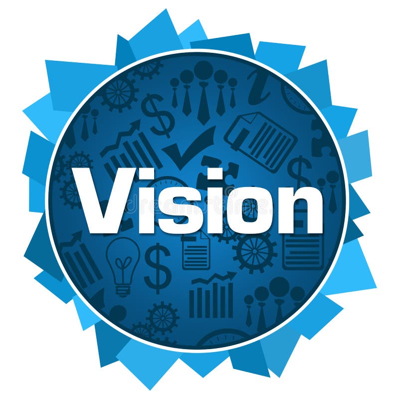 Vision Blue Business Symbols Circles Triangle Text Stock Illustration ...