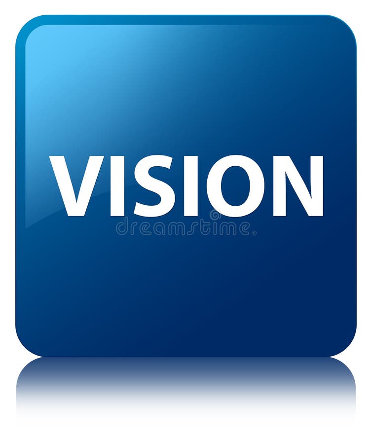 Vision blue square button stock illustration. Illustration of button ...