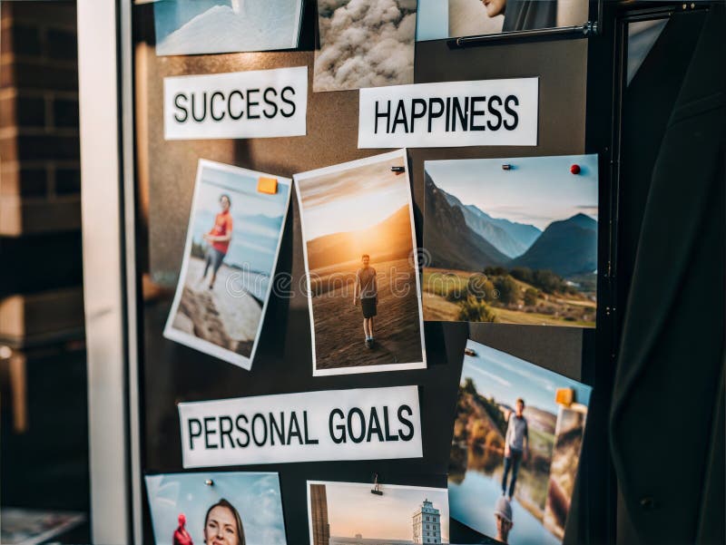 Vision Board with Personal Goals Stock Illustration - Illustration of ...