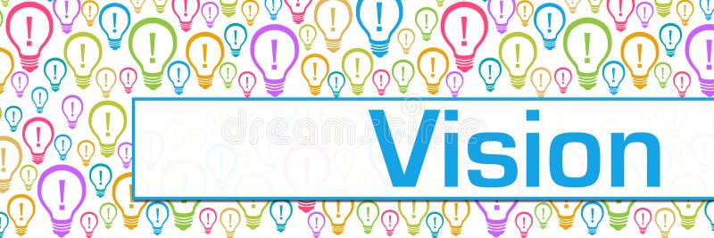 Vision Bulbs Colorful Texture Text Horizontal Stock Illustration ...