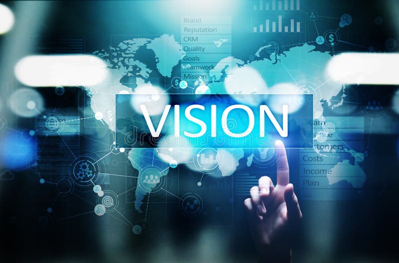 Vision, Business Intelligence And Strategy Concept On Virtual Screen ...