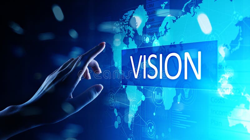 Vision, Business Intelligence and Strategy Concept on Virtual Screen ...
