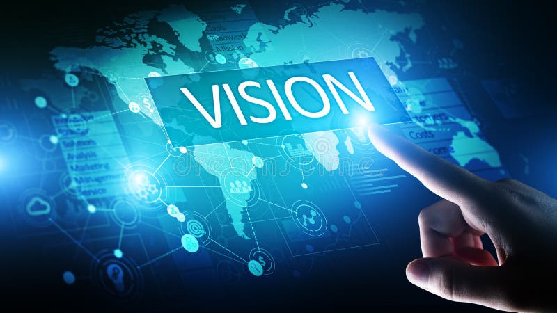 Vision, Business Intelligence and Strategy Concept on Virtual Screen ...