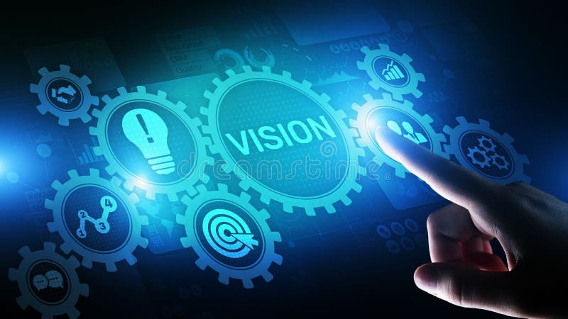 Vision, Business Intelligence and Strategy Concept on Virtual Screen ...