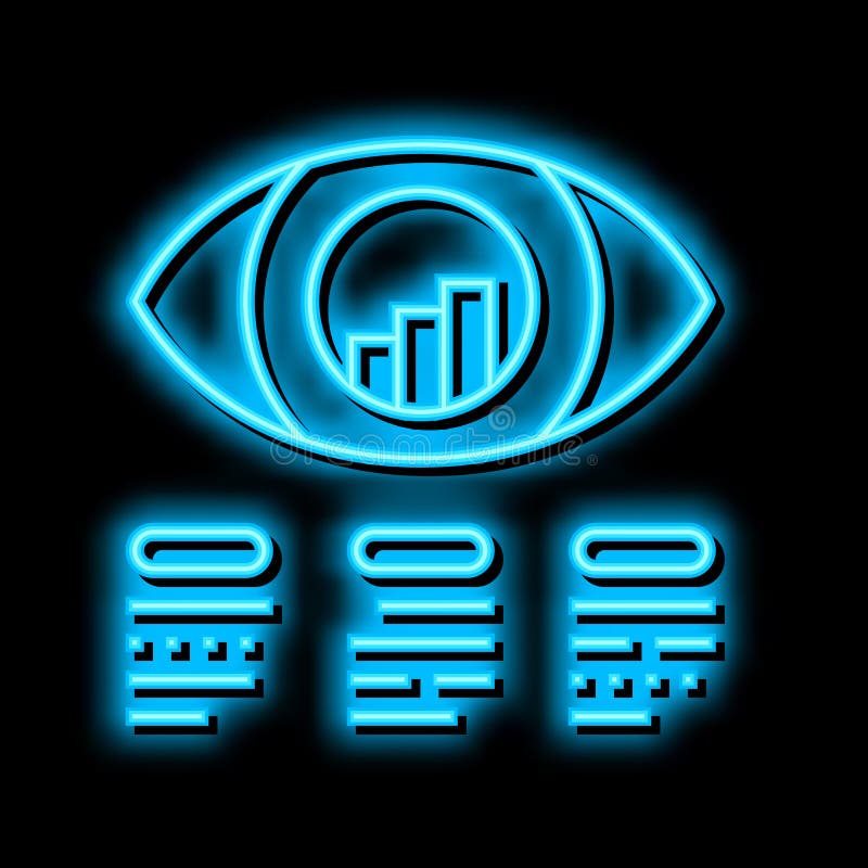 Vision of Business Strategy Neon Glow Icon Illustration Stock Vector ...