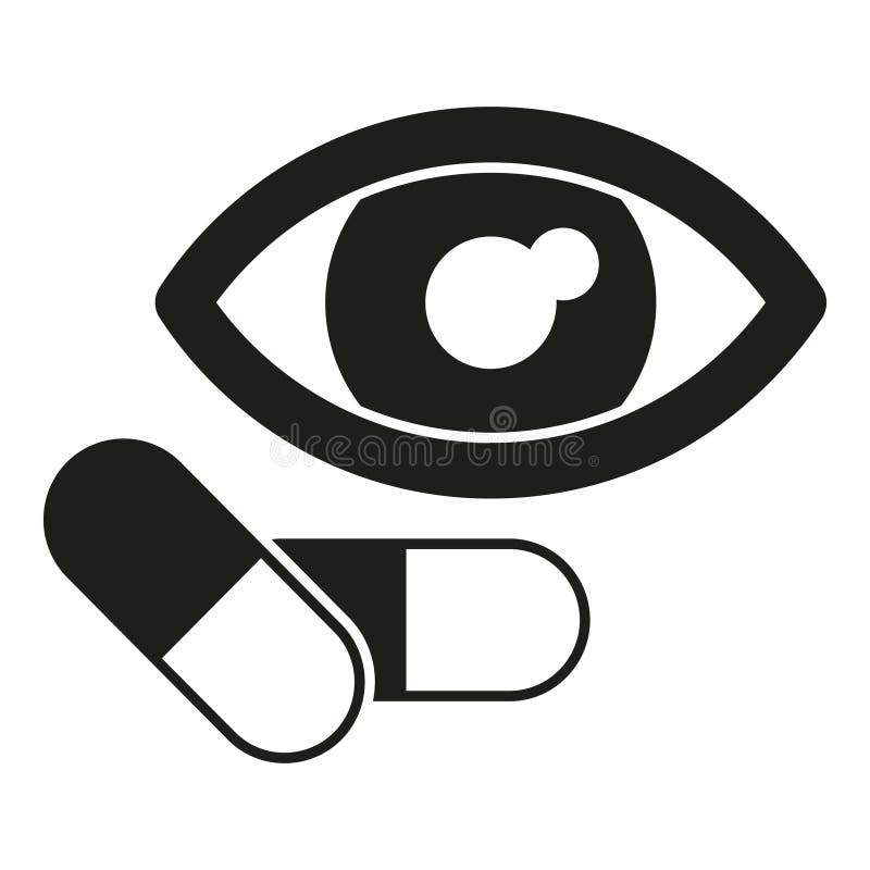 Vision Capsule Icon Simple Vector. Eye Test Stock Illustration ...