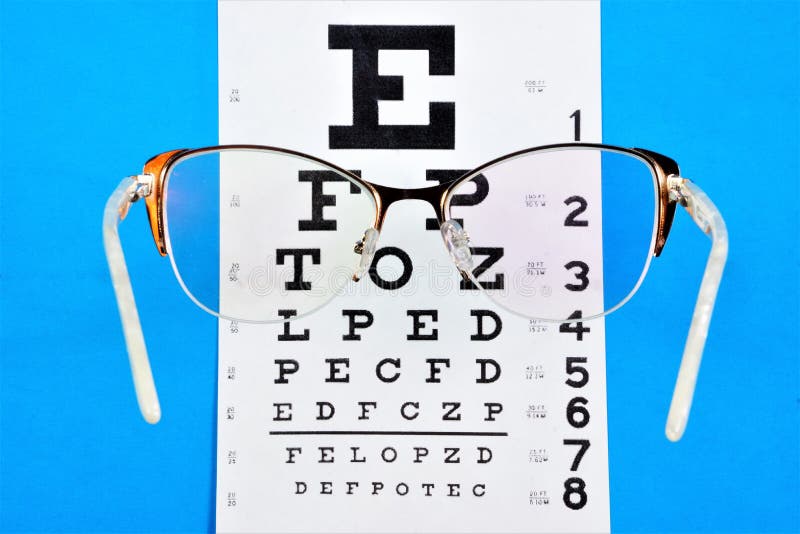 Table of Vision Testing, Glasses, Doctor`s Log. Glasses - Optical ...