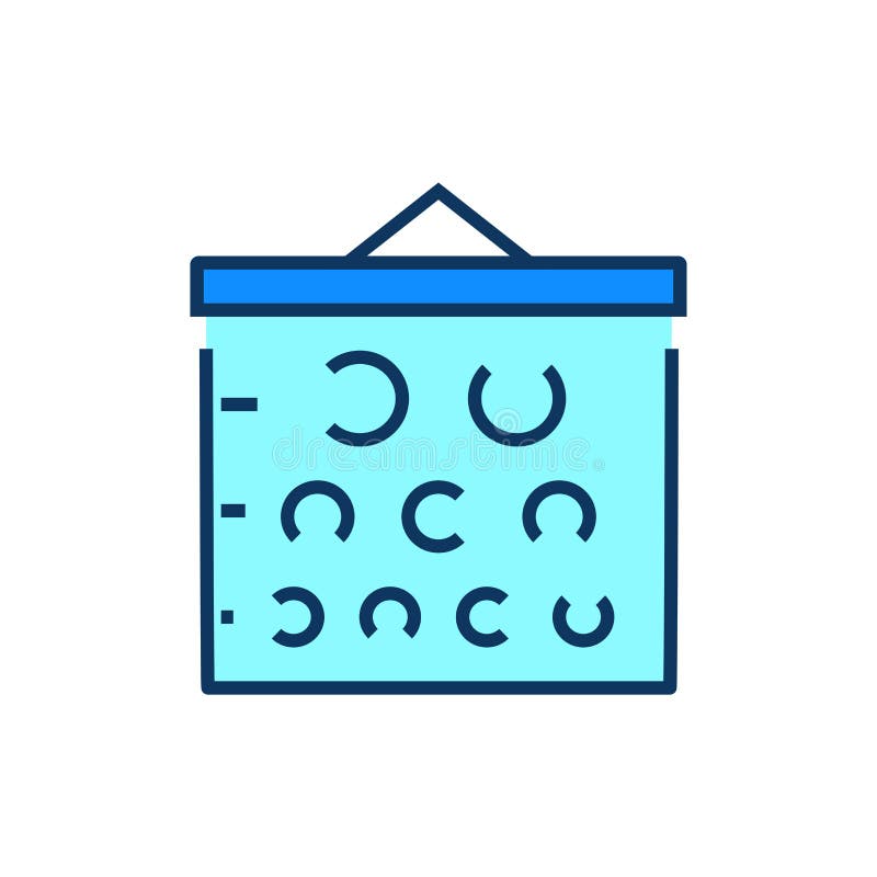 Vision Check Table Icon. Ophthalmology Vector Illustration Stock Vector ...