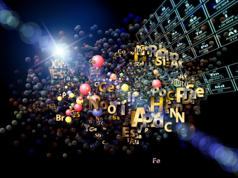 Vision of Chemical Elements Stock Illustration - Illustration of sphere ...