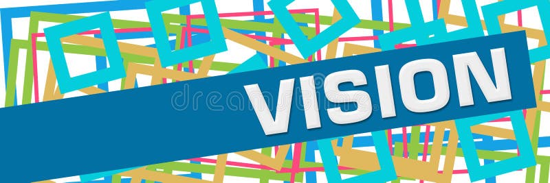 VISION Colorful Overlapping Letters Banner Stock Illustration ...