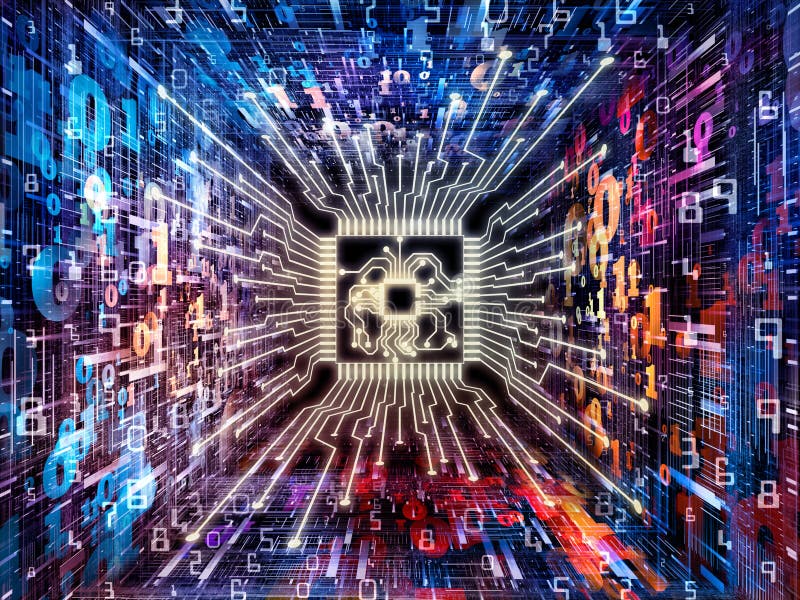 Vision of Computer CPU stock illustration. Illustration of industry ...