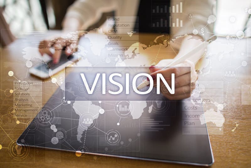 Vision, Business Intelligence And Strategy Concept On Virtual Screen ...