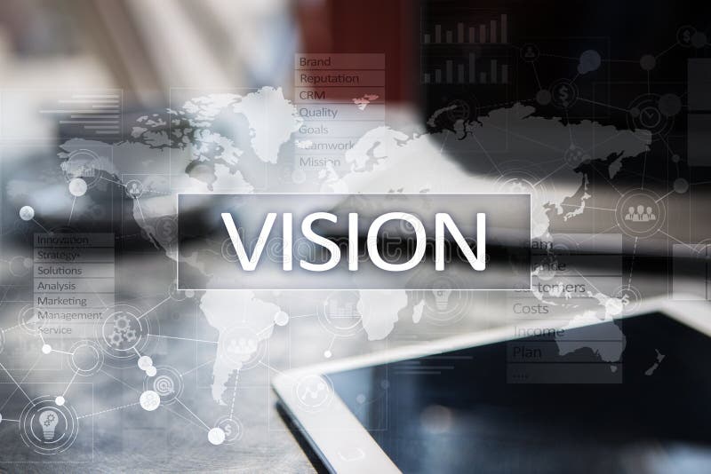 Vision, Business Intelligence And Strategy Concept On Virtual Screen ...