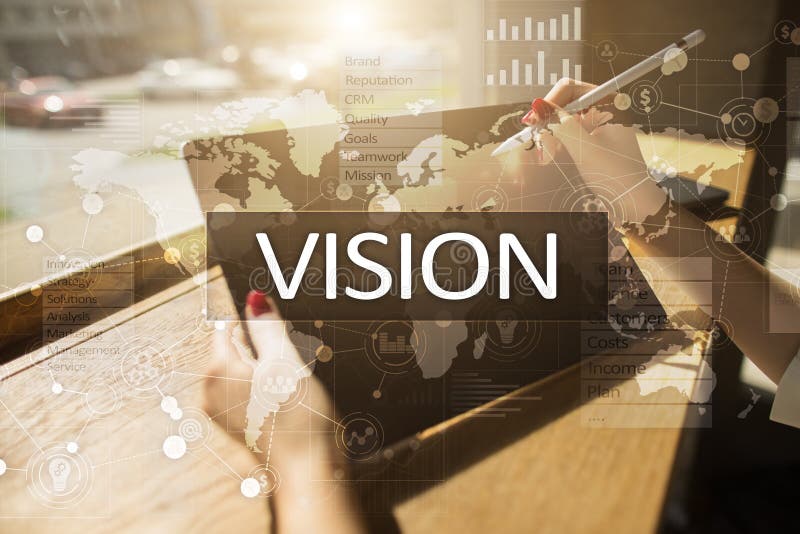 Vision, Business Intelligence And Strategy Concept On Virtual Screen ...