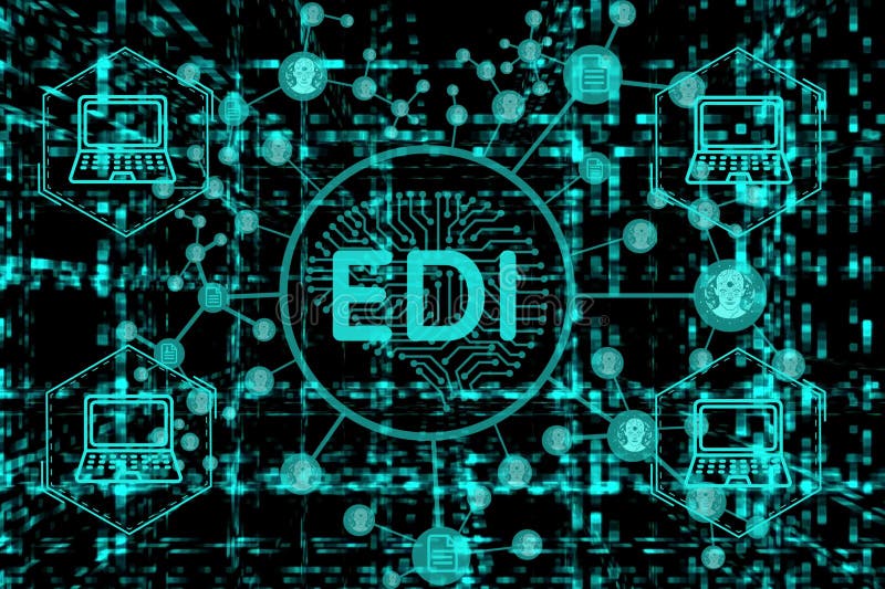 Vision of the Concept of Digital Electronic Data Interchange EDI Stock ...