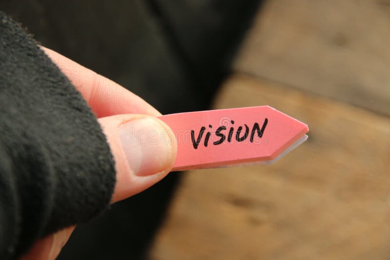 Vision. the Inscription on the Tag Stock Image - Image of inspiration ...