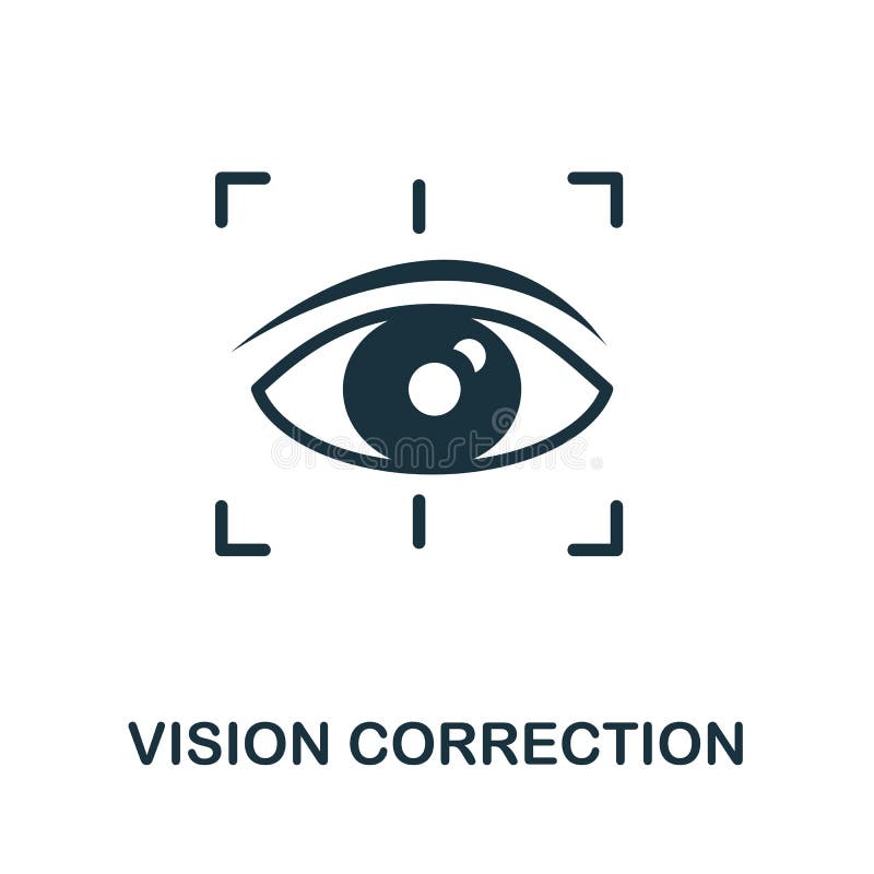 Vision Correction Icon. Simple Illustration from Ophthalmology ...