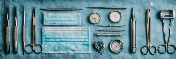 Vision Correction Surgery Tools Arranged on a Sterile Table for ...