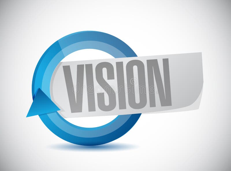 Vision Cycle Sign Concept Illustration Design Stock Illustration ...