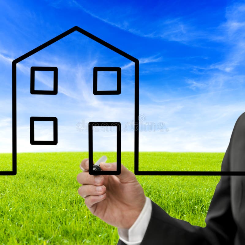 Vision d'une maison sûre photo stock. Image du idyllique - 34997354