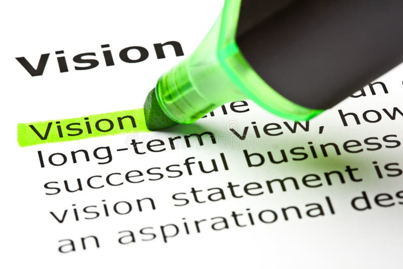 Vision Dictionary Definition Green Marker Stock Photo - Image of book ...