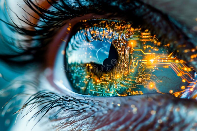 Vision of Digital Evolution Stock Image - Image of circuit, board ...