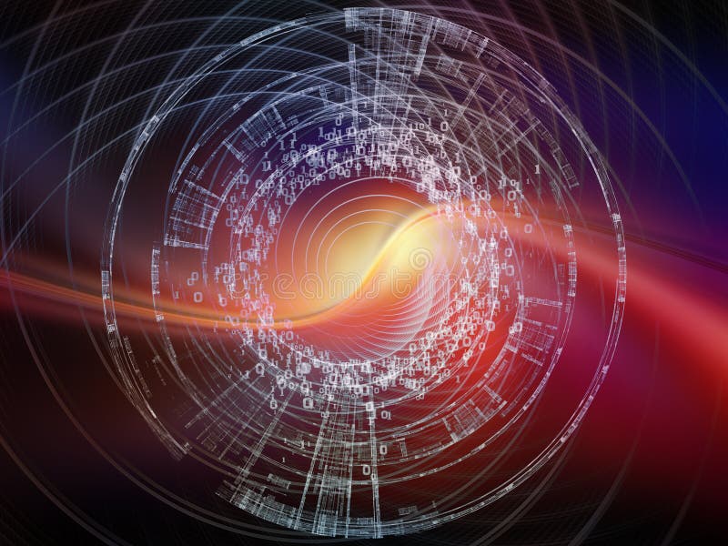 Vision of Digital World stock illustration. Illustration of glare ...