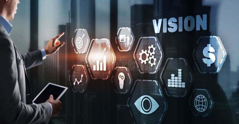 Vision Direction Future Business Inspiration Motivation Concept Stock ...