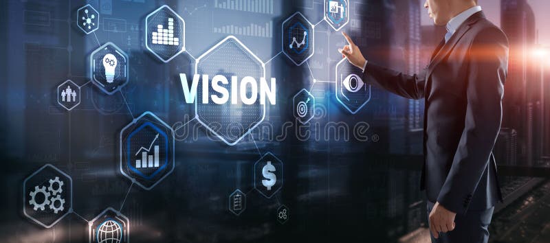 Vision Direction Future Business Inspiration Motivation Concept Stock ...