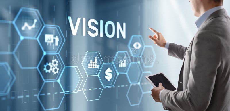 Vision Direction Future Business Inspiration Motivation Concept Stock ...