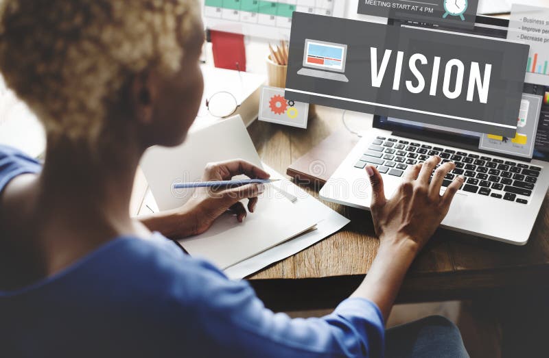 Vision Direction Inspiration Mission Target Future Concept Stock Photo ...