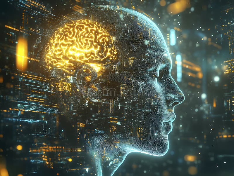 A Vision of Enlightenment through a Deconstructed Human Head Stock ...