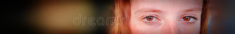 Vision Eyes Closeup Page Header Banner Background Stock Image - Image ...