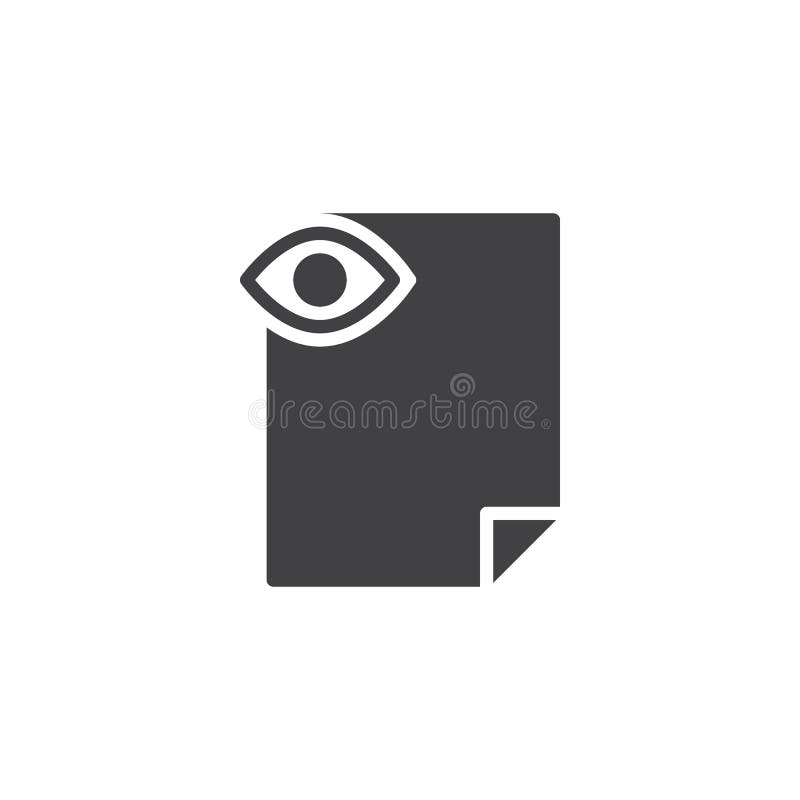Vision File Document Vector Icon Stock Vector - Illustration of ...