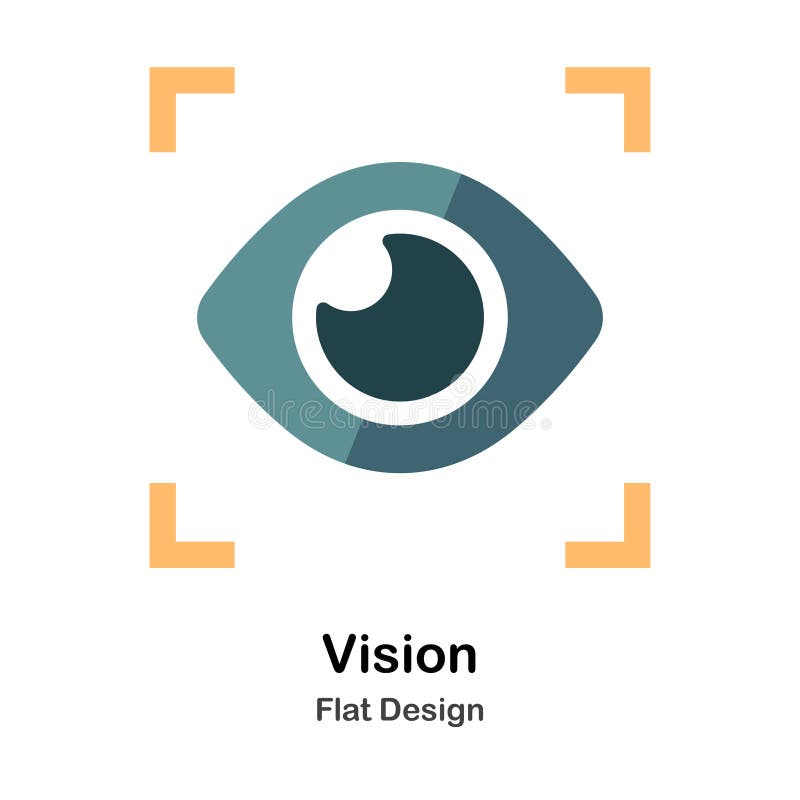 Vision Flat Icon stock vector. Illustration of focus - 123756778
