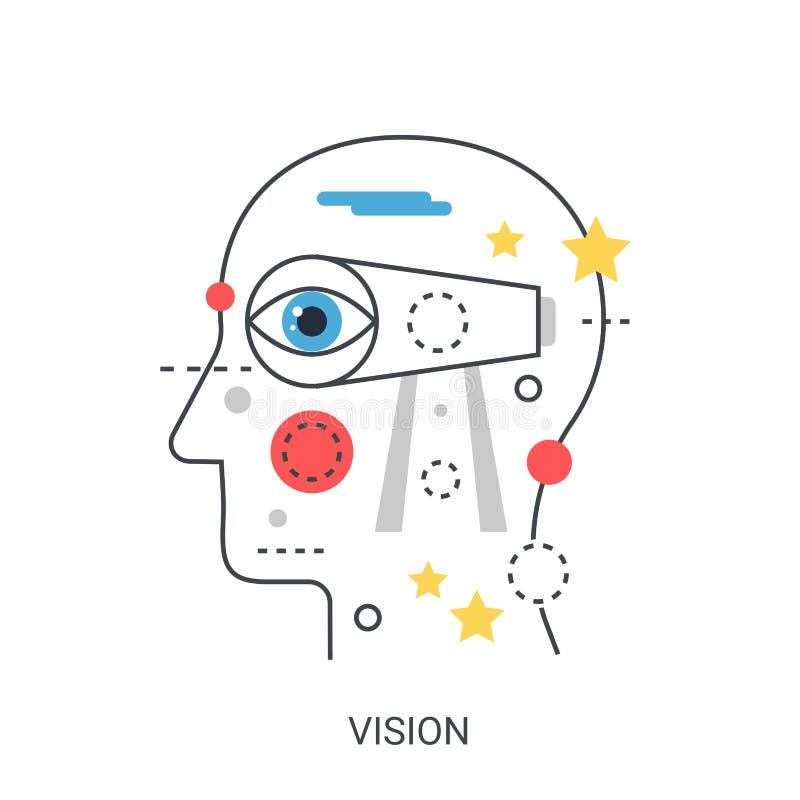 Vision Vector Illustration Concept. Stock Vector - Illustration of ...