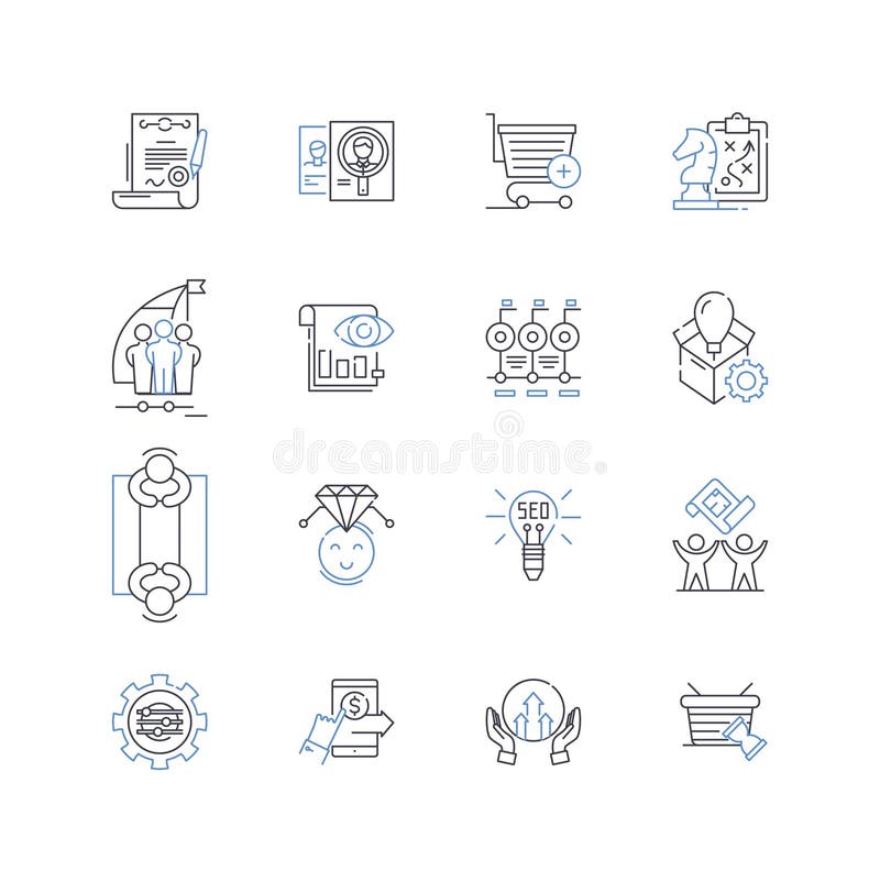 Vision and Foresight Line Icons Collection. Perception, Insight ...