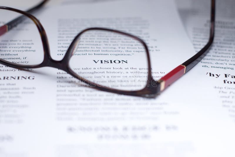 Vision framed in glasses stock image. Image of page, golden - 83985379