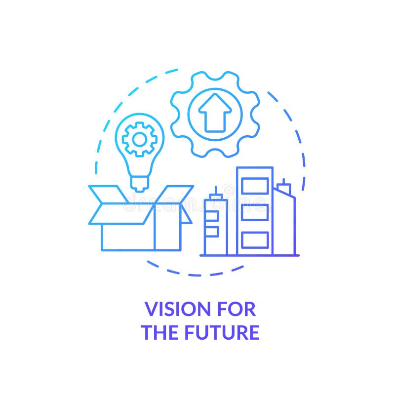 Vision for Future Blue Gradient Concept Icon Stock Vector ...