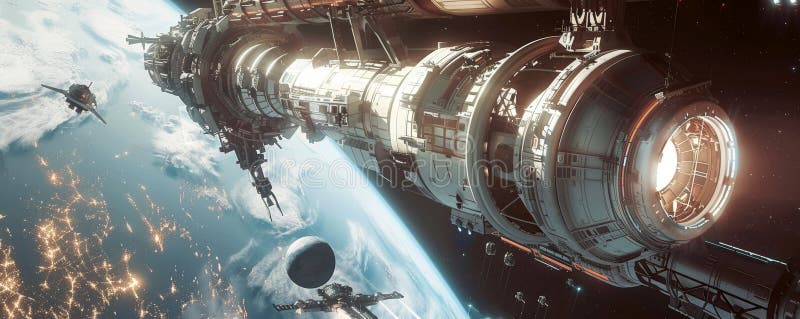 A Vision from the Future: 3D Space Station Orbits a Distant Planet ...