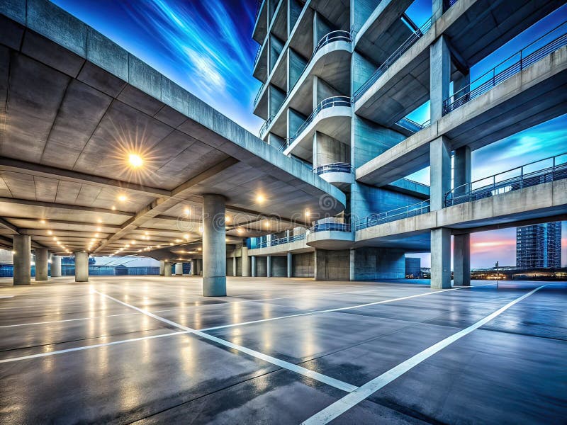 A Vision of the Future Futuristic Concrete Car Park Design HighTech ...