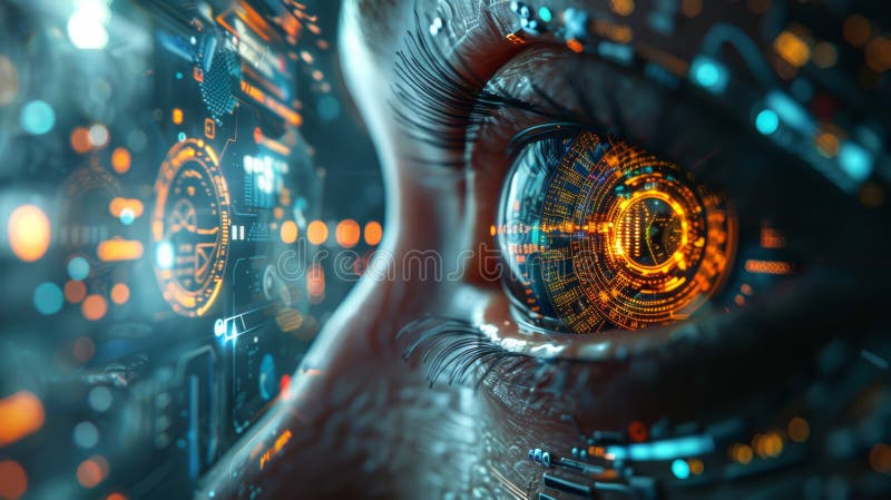 Vision of the Future: the Interface of Technology and Perception Stock ...