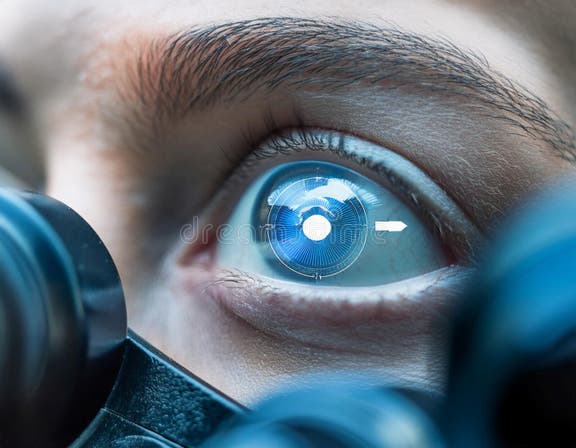 Vision and Future Planning Featuring Elements Like an Eye, Binoculars ...