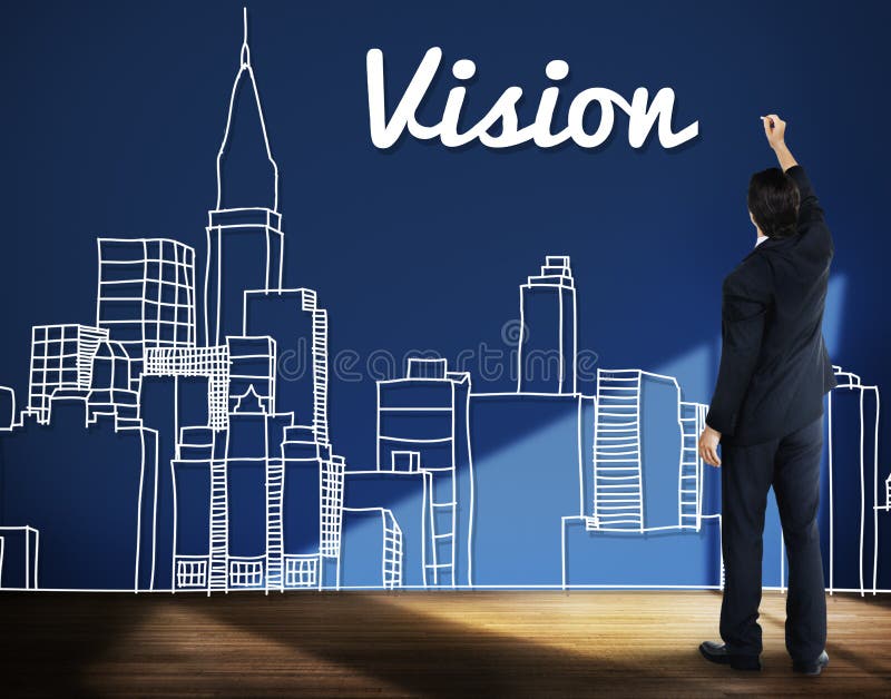 Vision Goals Building City Urban Concept Stock Illustration ...