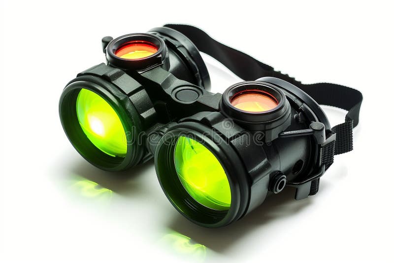 Vision Goggles on White Background Stock Illustration - Illustration of ...